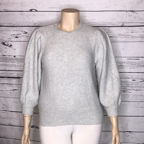 Vylette | Sweaters | Vylette Nwt Size Xxl Gray W Metallic Silver Puff ...